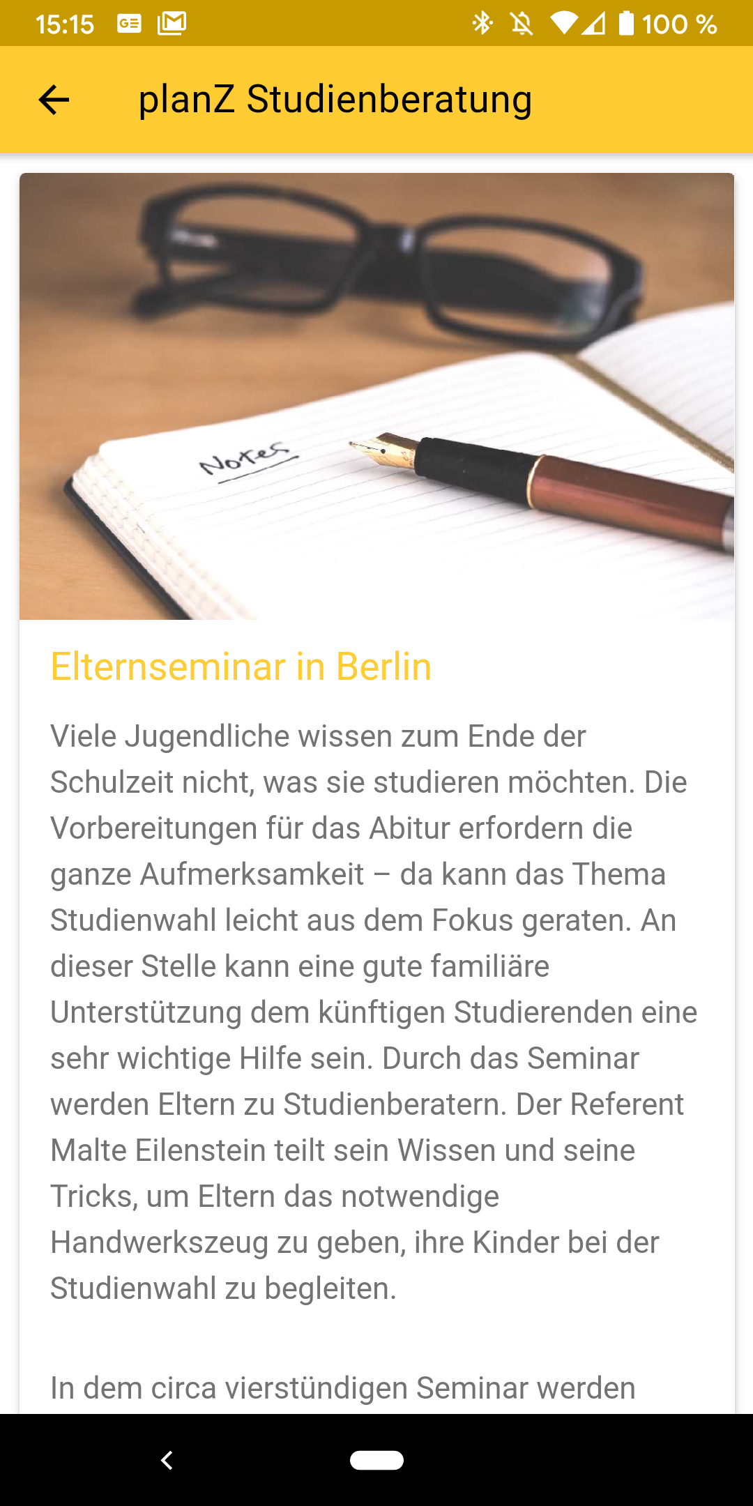 App planZ 4 – private Studienberatung